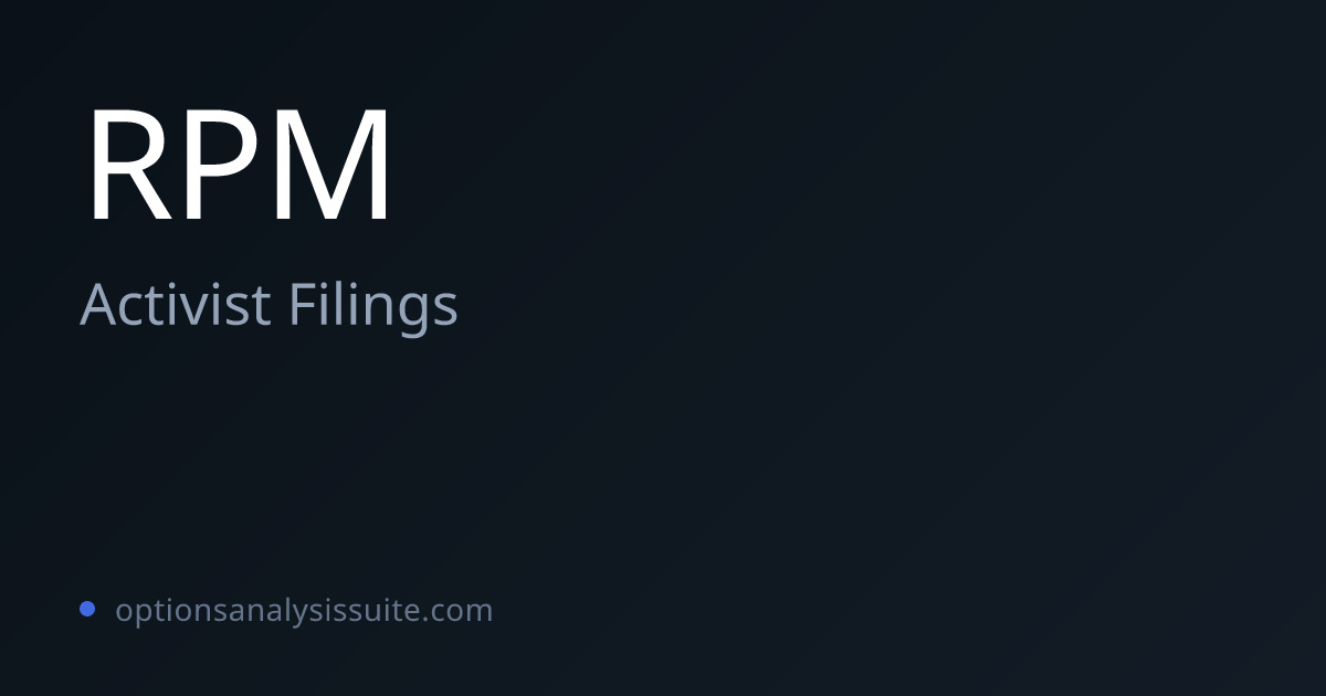 RPM Stock Activist Filings | OAS