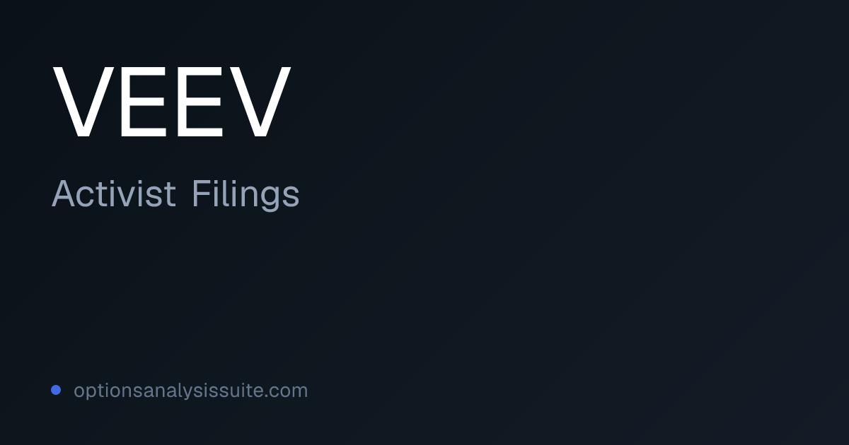 VEEV Stock Activist Filings | OAS