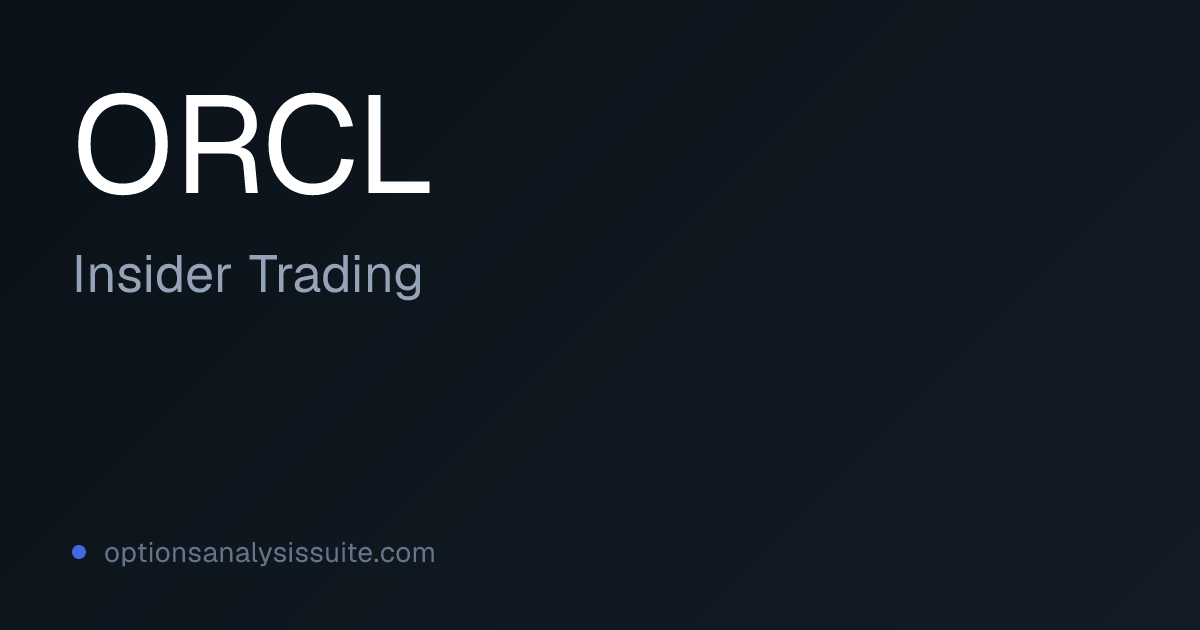 ORCL Stock Insider Trading | OAS