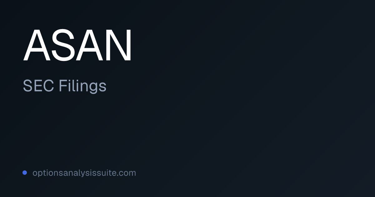 ASAN Stock SEC Filings | OAS