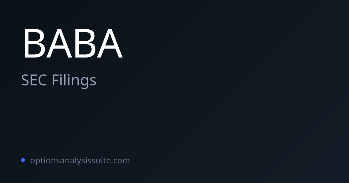 BABA Stock SEC Filings | OAS