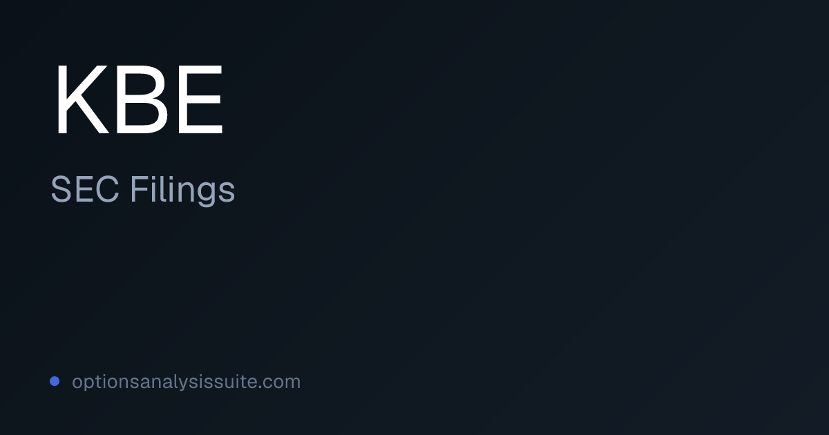 KBE ETF SEC Filings | OAS