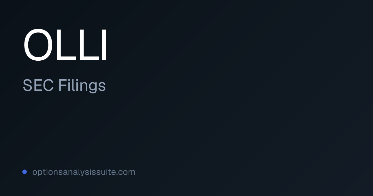OLLI Stock SEC Filings | OAS