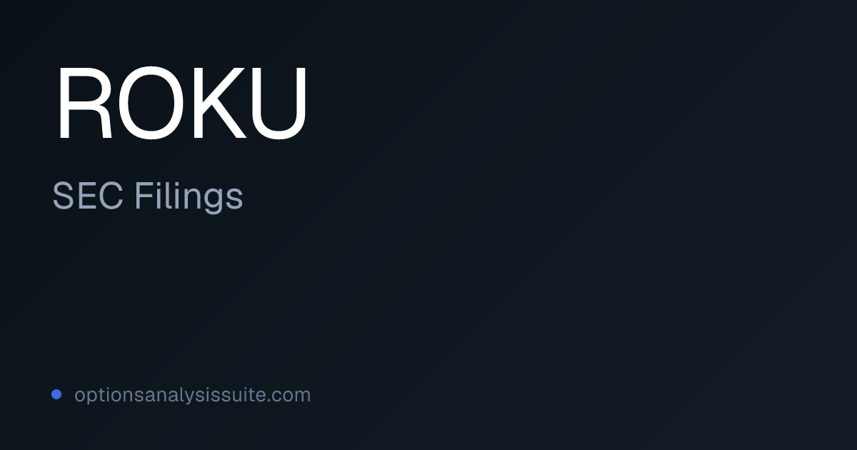 ROKU Stock SEC Filings | OAS