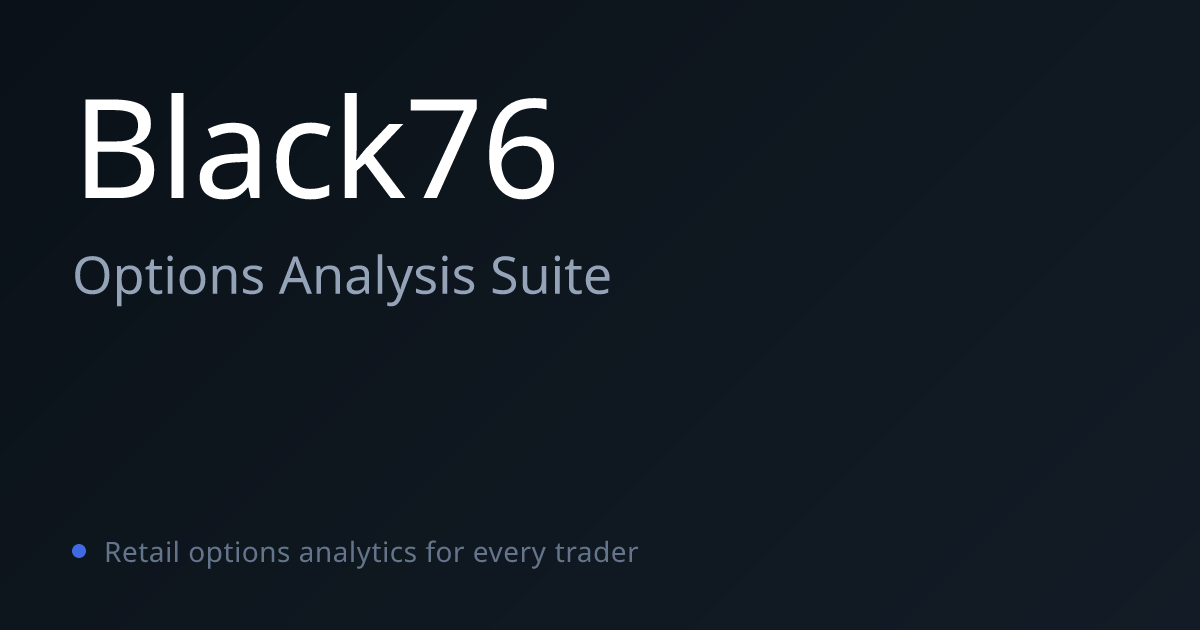 Black-76 Model: Futures Options Pricing | Options Analysis Suite