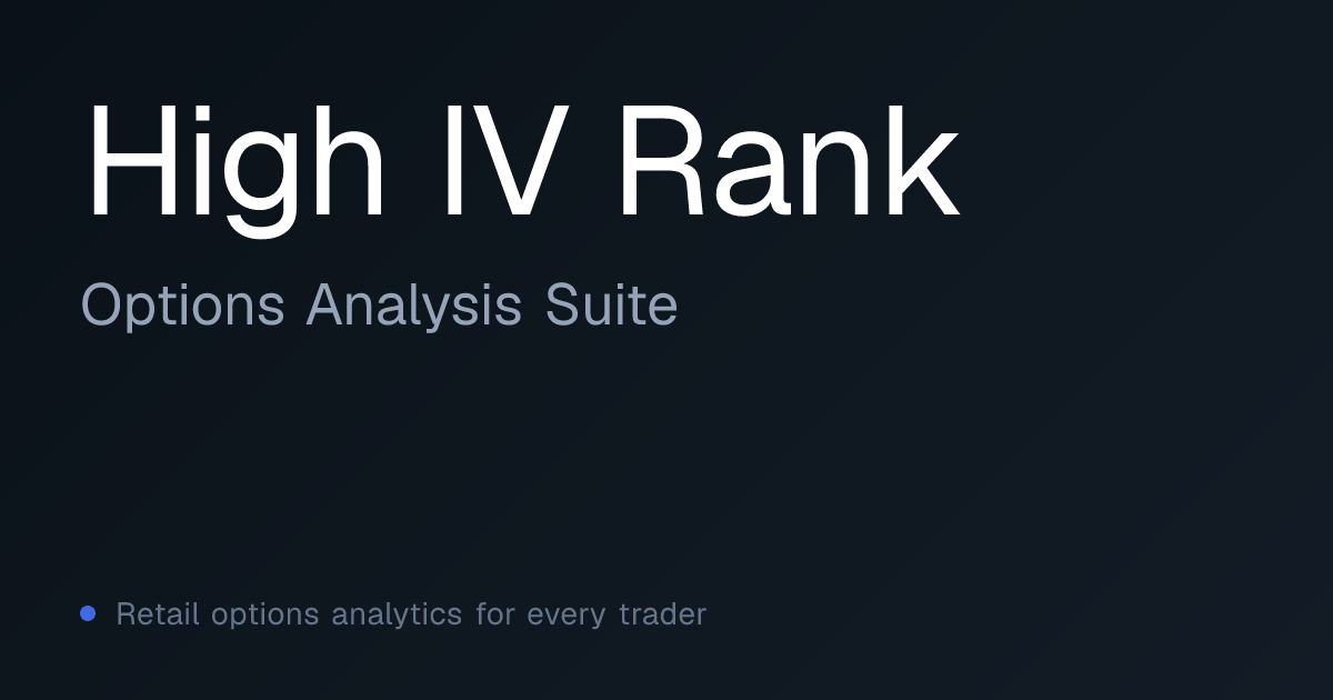 High IV Rank Stocks: Top Implied Volatility Rankings | OAS